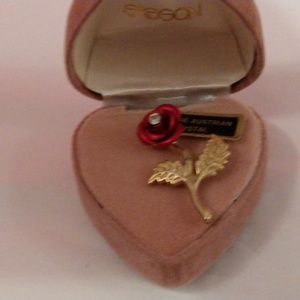 Jewelry | New Australian Crystal Rose Pin | Poshmark